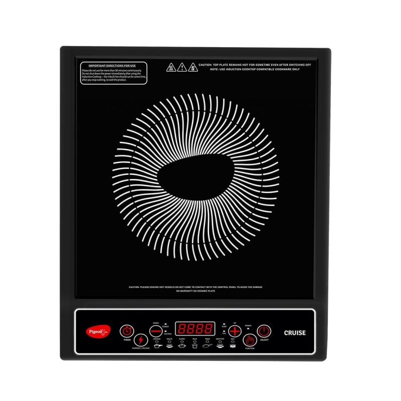 Pigeon by Stovekraft Cruise 1800 watt Induction Cooktop With Crystal ...